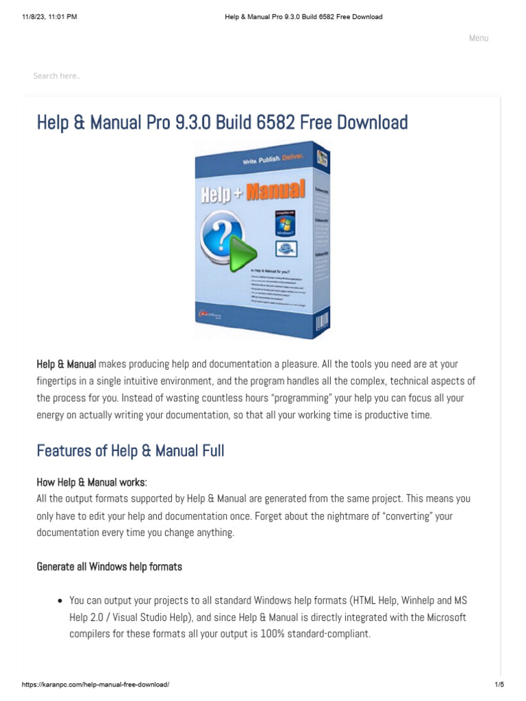 Help & Manual Pro 9.3.0 Download | PDF | Microsoft Windows | Computer ...