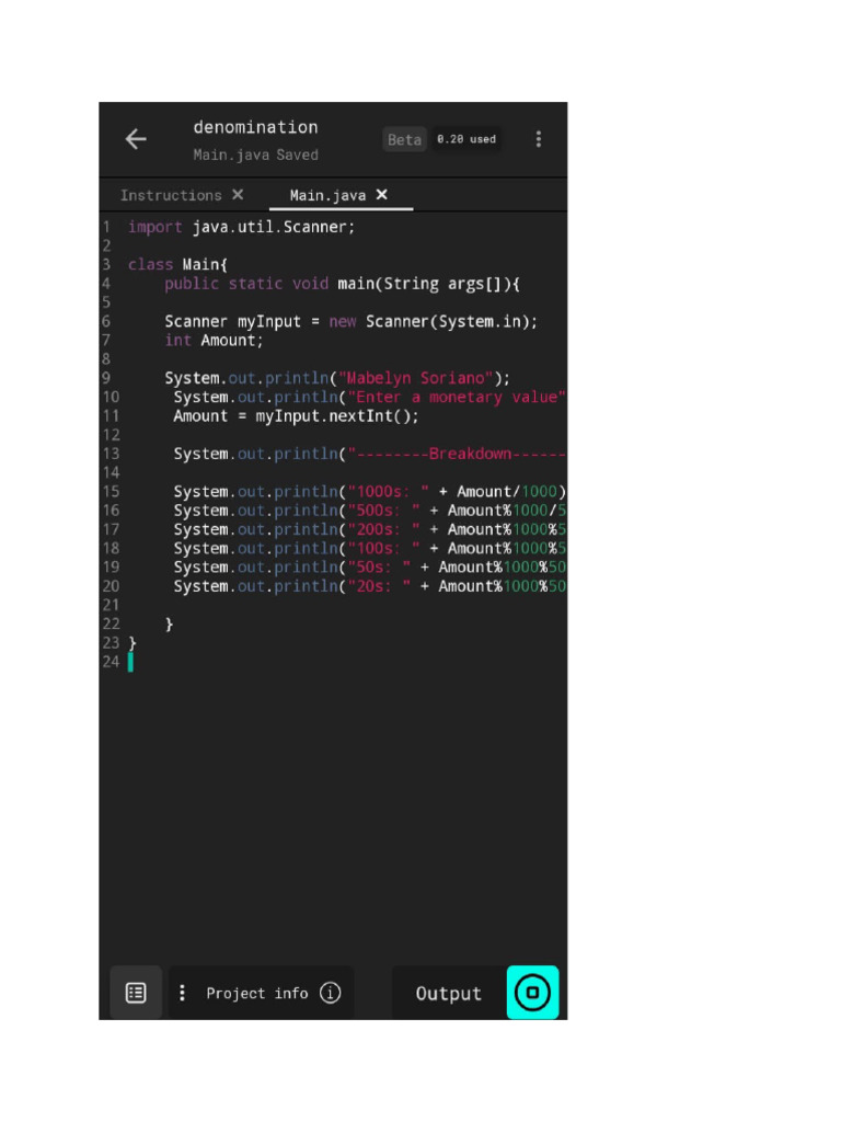 Denomination Java | PDF