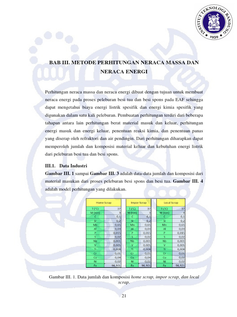 PERHITUNGAN NERACA MASSA | PDF