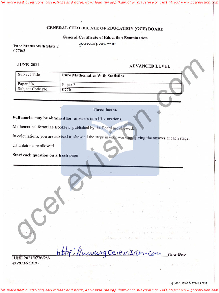 Al Maths Statistics 2021 p2 Unlocked | PDF | Computers | Technology ...