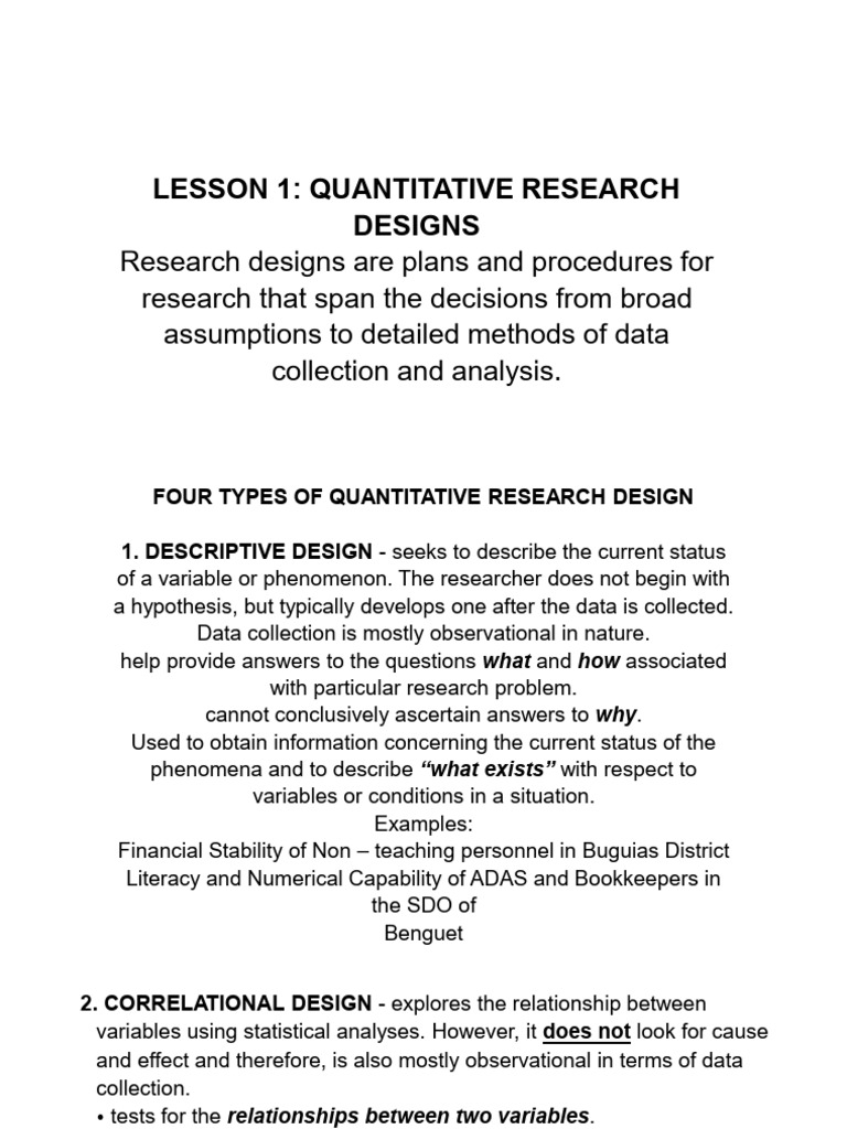 Lesson 1 PR 2ND QTR | PDF | Quantitative Research | Causality