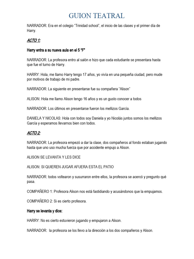 Guion Teatral | PDF