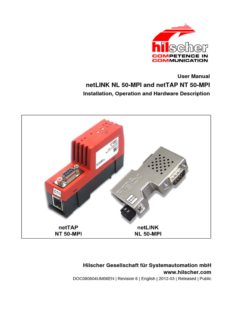 netLINK NL 50-MPI and netTAP NT 50-MPI UM 06 EN | PDF | Electrostatic Discharge | Microsoft Windows
