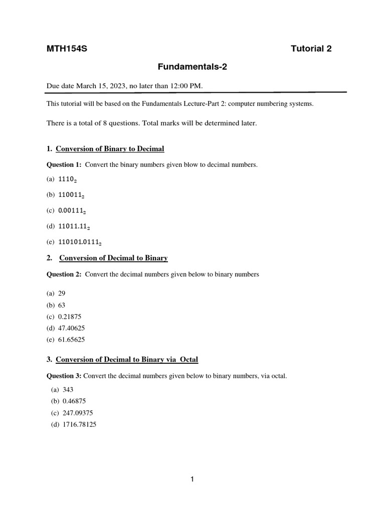 Tutorial2 Fundamentals Part2 | PDF Tutorial2 Fundamentals Part2 | PDF