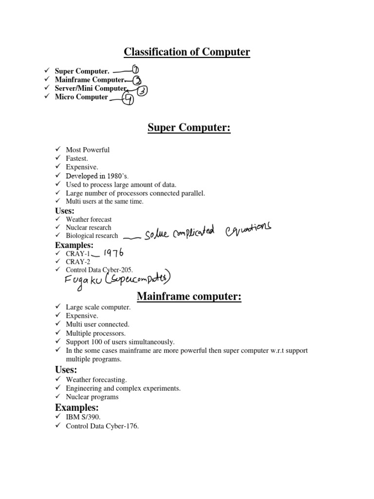 3-Classification of Computer | PDF