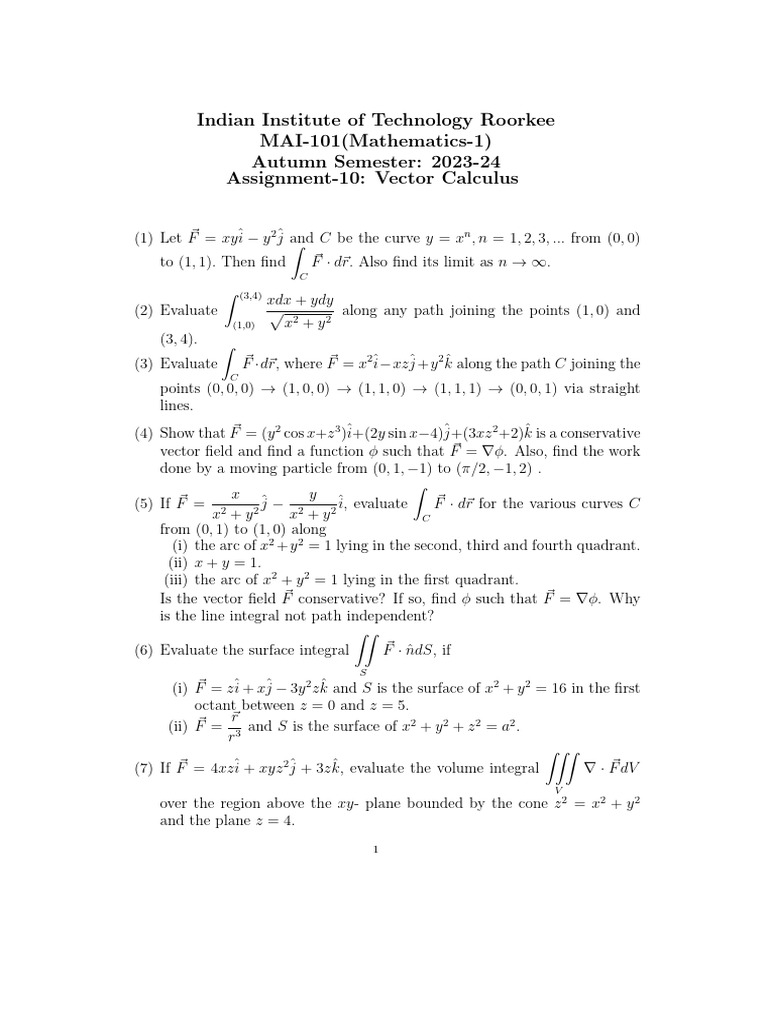 Assignment 10 Mai 101 Pdf Mathematical Analysis Mathematical