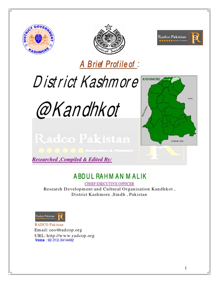 Profile of Kashmore District, Sindh | PDF | Rice | Agriculture