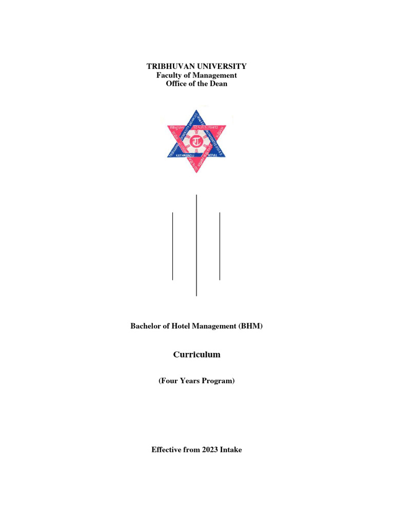 BHM Course Structure | PDF | Entrepreneurship | University And College ...