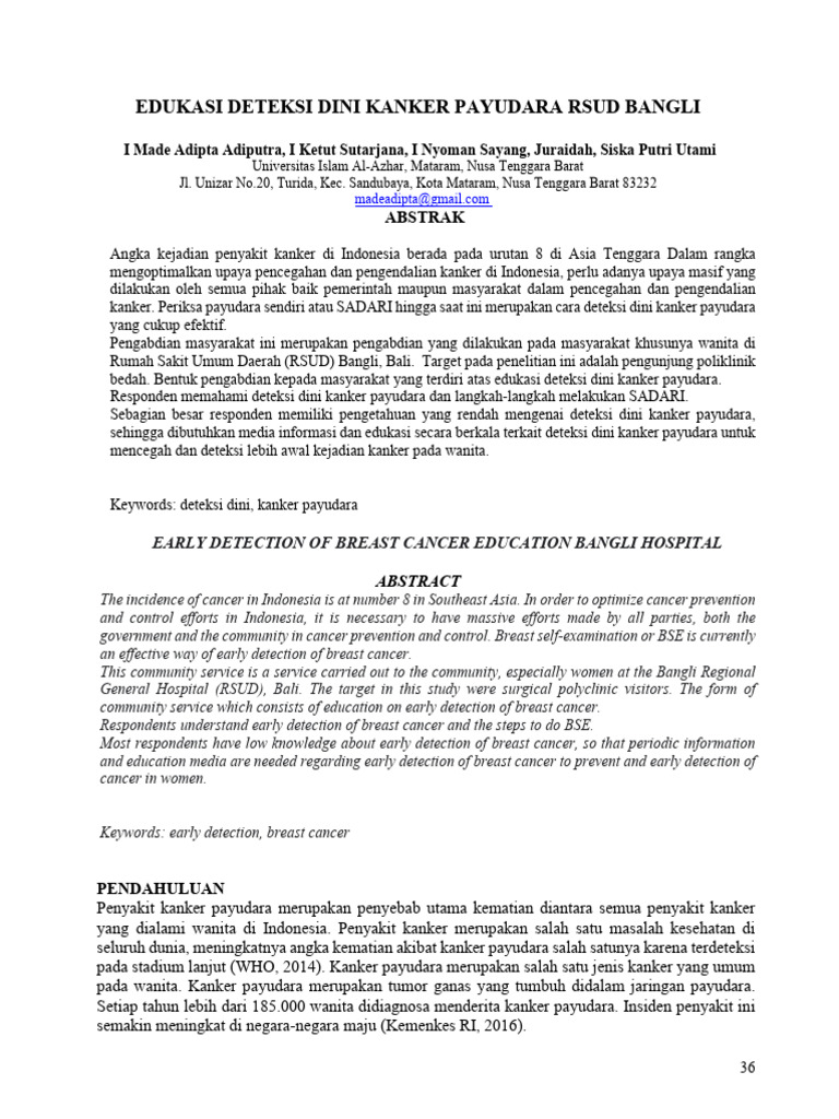 8 + (36-39) +made+ (Deteksi+dini+kanker) | PDF | Sains & Matematika