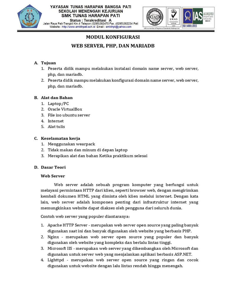 Modul 7 Instalasi Web Server PHP Mariadb - 2 | PDF