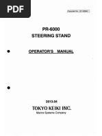 PR-6000 Autopilot Operator's Manual | PDF | Steering | Rudder