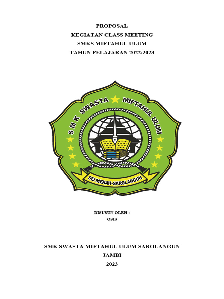 Contoh Proposal Kegiatan Class Meeting D | PDF