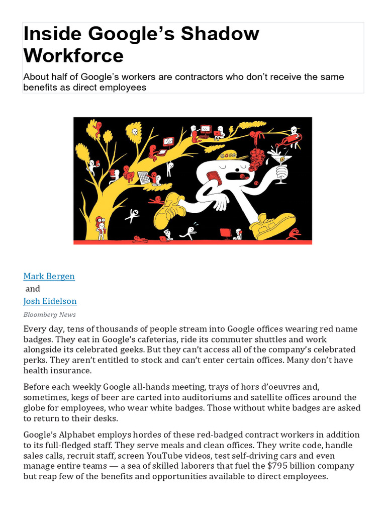 Inside GOOGLE Shadow Workforce | PDF | Employment | Temporary Work