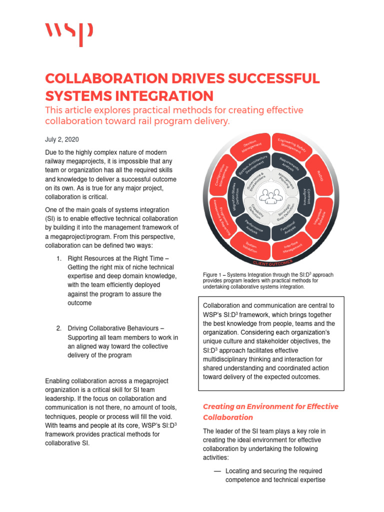WSP - Collaboration Drives Successful Systems Integration | PDF ...