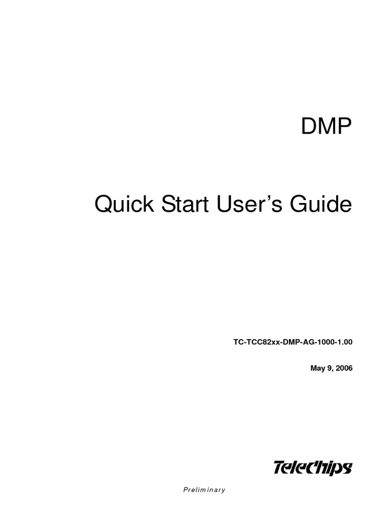 TC TCC82xx DMP AG 1000 1.00 QuickStartUserGuide | PDF | Booting | Computer File
