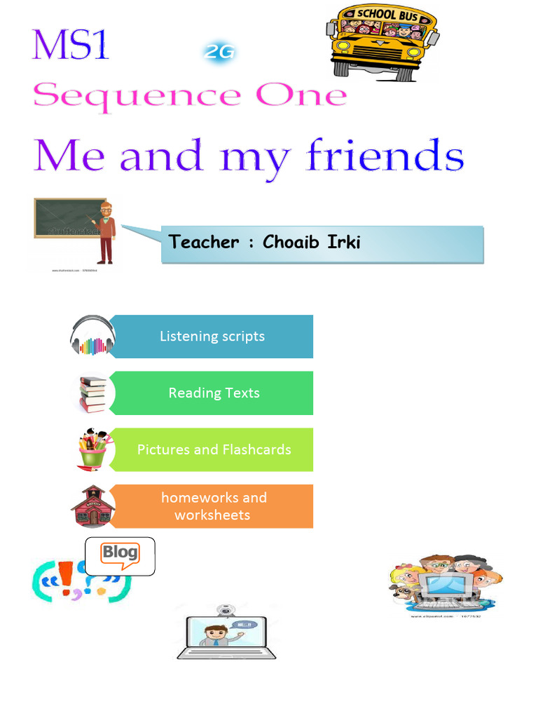 مذكرات-المقطع-الاول-Sequence-One-Me-and-my-friends-MS1 | PDF | Ellipsis | Punctuation