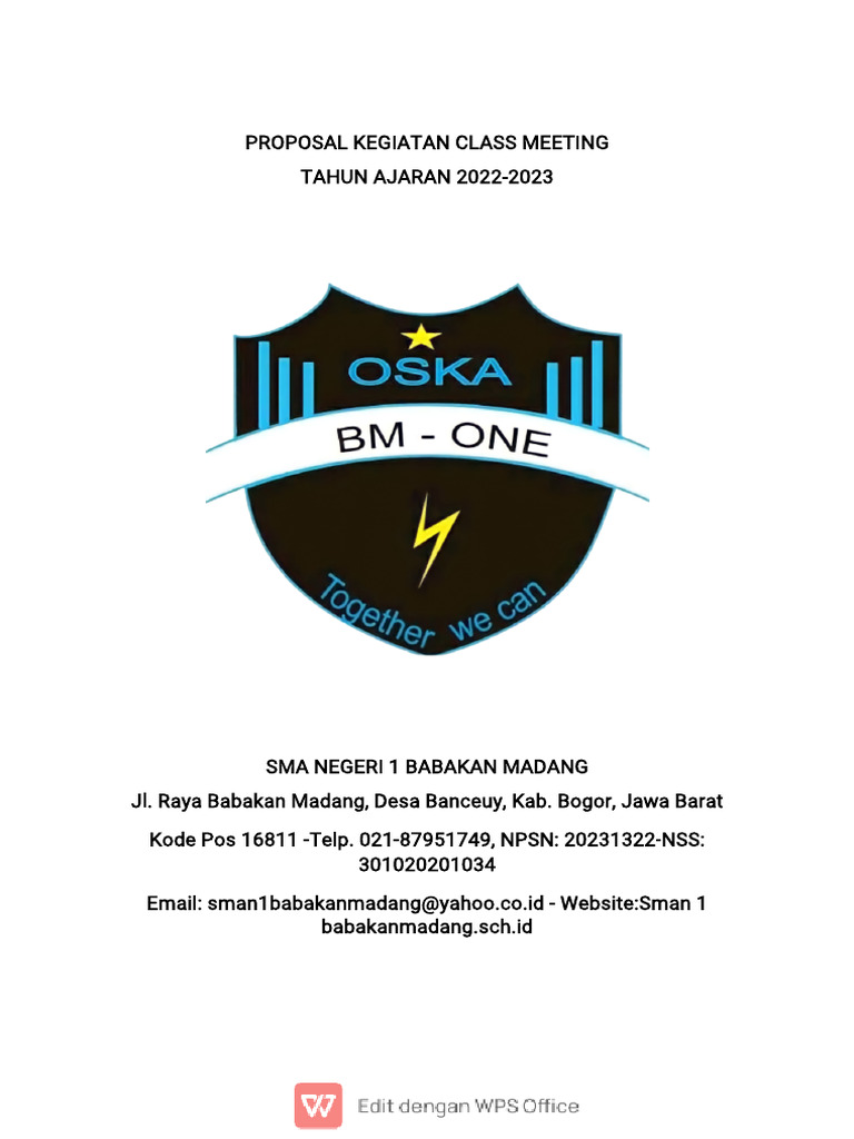 Contoh Tugas Proposal | PDF