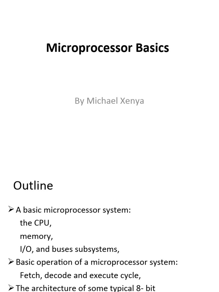 Lecture 1 - Microprocessor Basics | PDF | Central Processing Unit | Byte