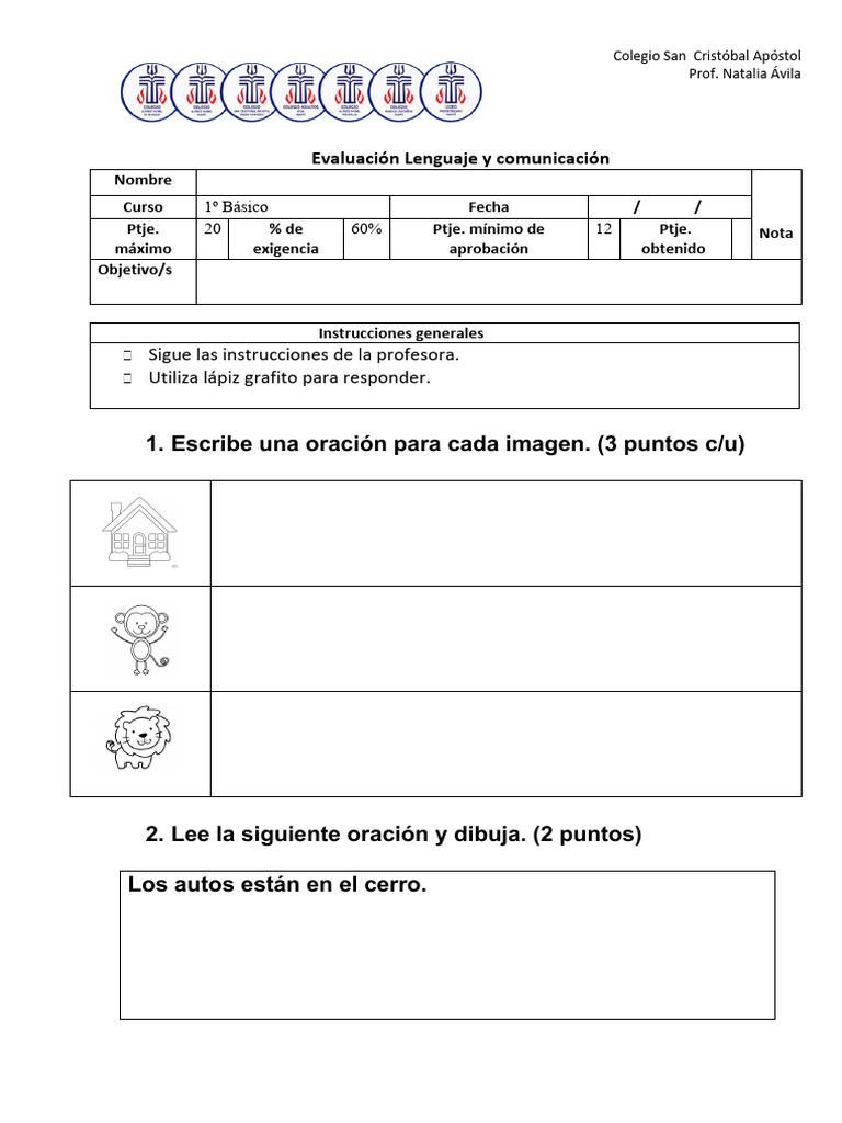 Evaluacion de Oraciones | PDF Evaluacion de Oraciones | PDF