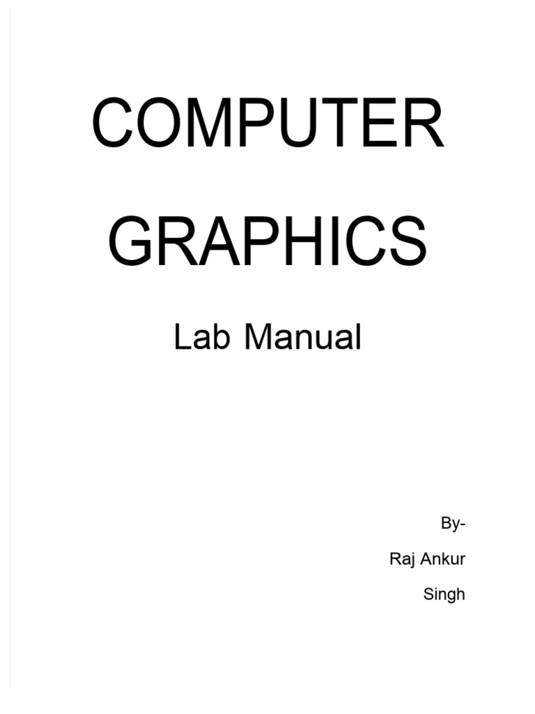 Pdf Computer Graphics Practical Manualdocx Pdf Computer Libraries Computer Standards