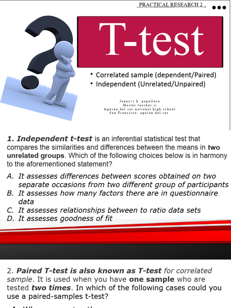 Inferential-Stat Ttest | PDF | Student's T Test | P Value