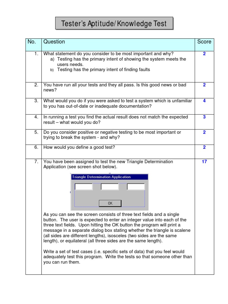 Test Questions | PDF