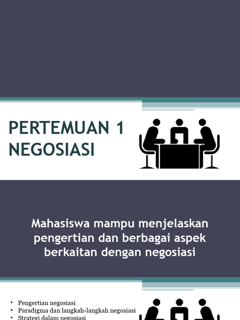 Aspek dan Strategi Negosiasi Efektif | PDF