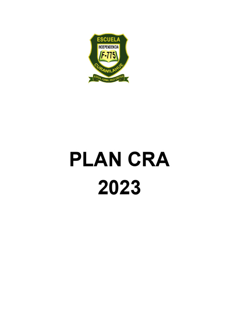 Plan CRA 2023 | PDF | Enseñando | Biblioteca escolar