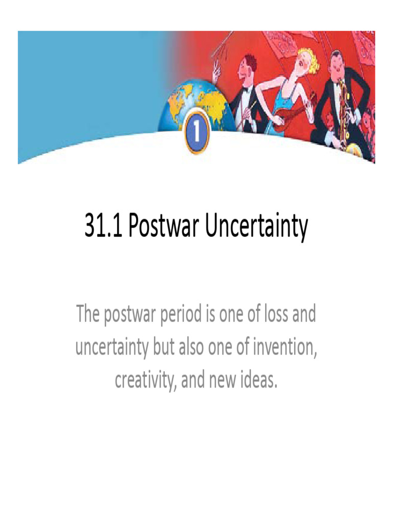 31.1 Postwar Uncertainty | PDF | Cubism | Existentialism