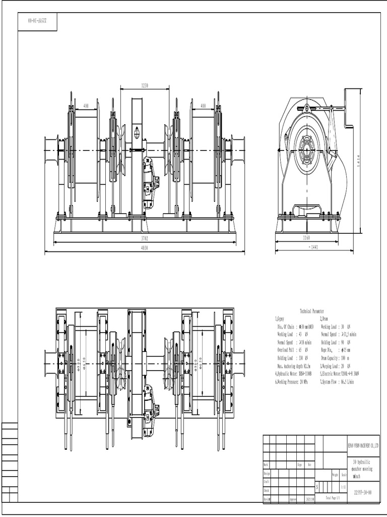 4nd-30mm Hydarulic Windlass Drawing | PDF | Equipment | Machines