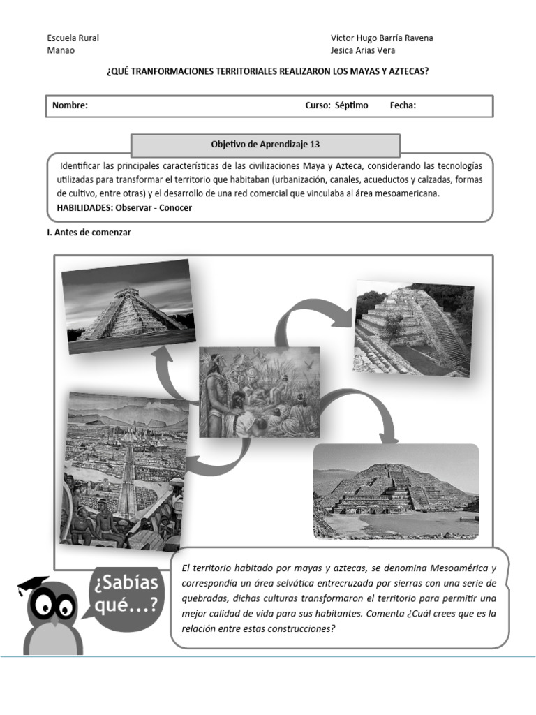 Material de Historia y Geografia Los Mayas y Incas Civilizaciones | PDF ...