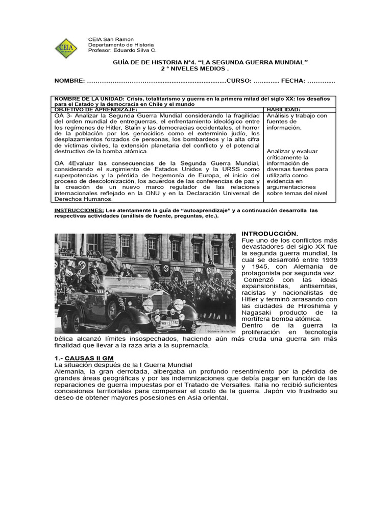 Guia Segunda Guerra Mundial Ceia 2021 | PDF | Palestina obligatoria | Israel