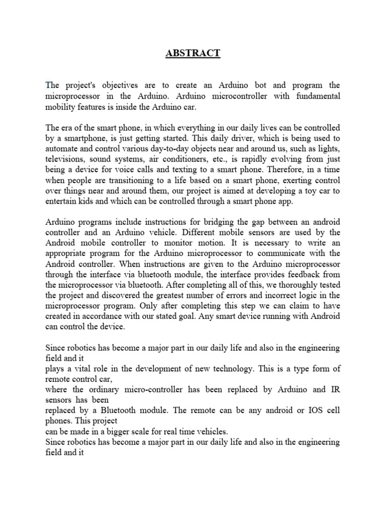 Project Report Electronics | PDF | Arduino | Microcontroller