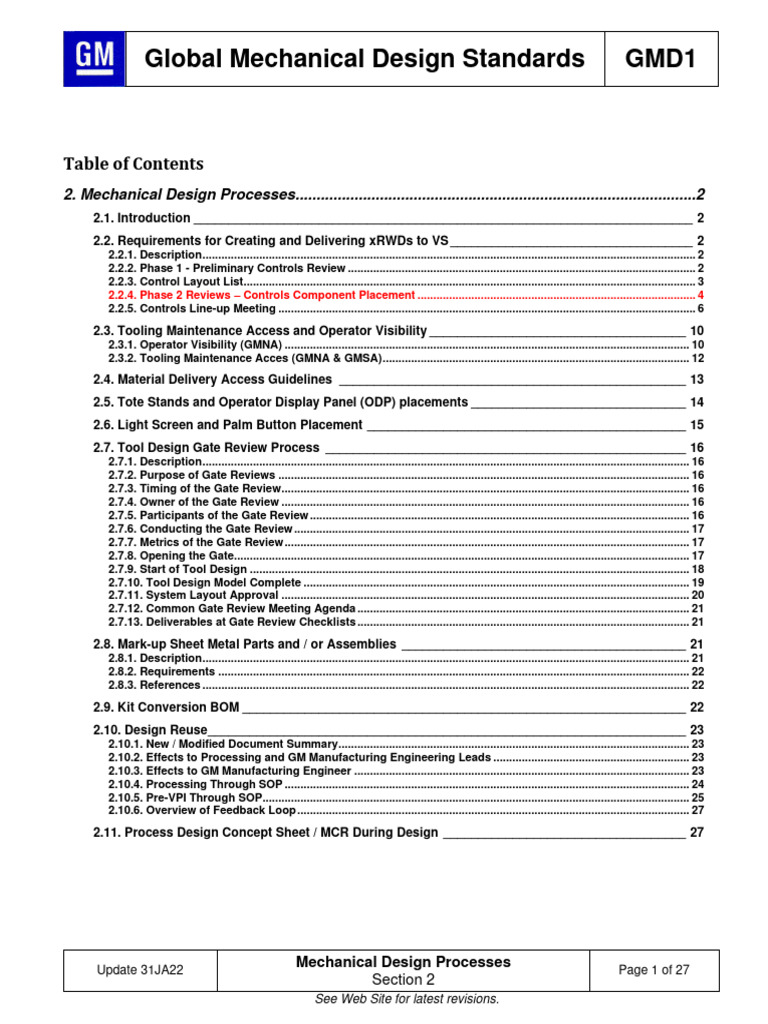GMD1 - Section 02 - Mechanical Design Processess (Update 31JA22 ...