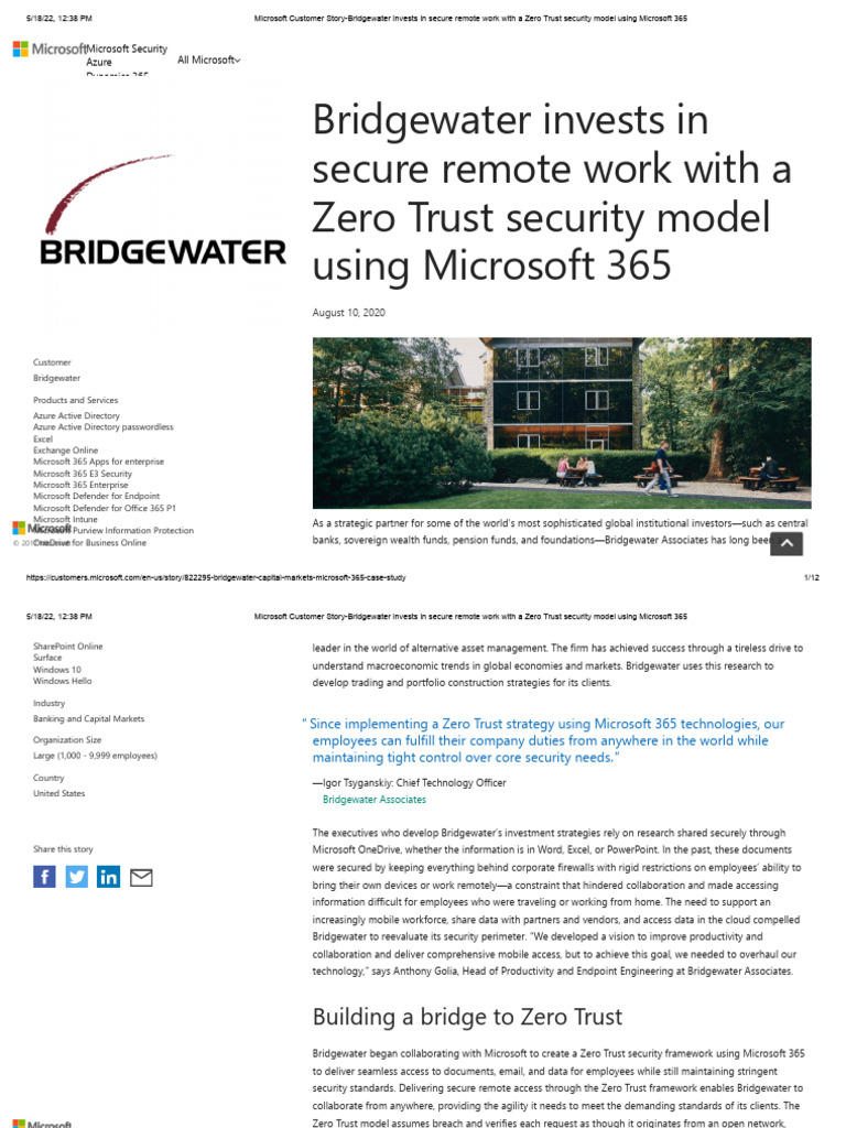 Microsoft Customer Story | PDF | Microsoft | Computer Security