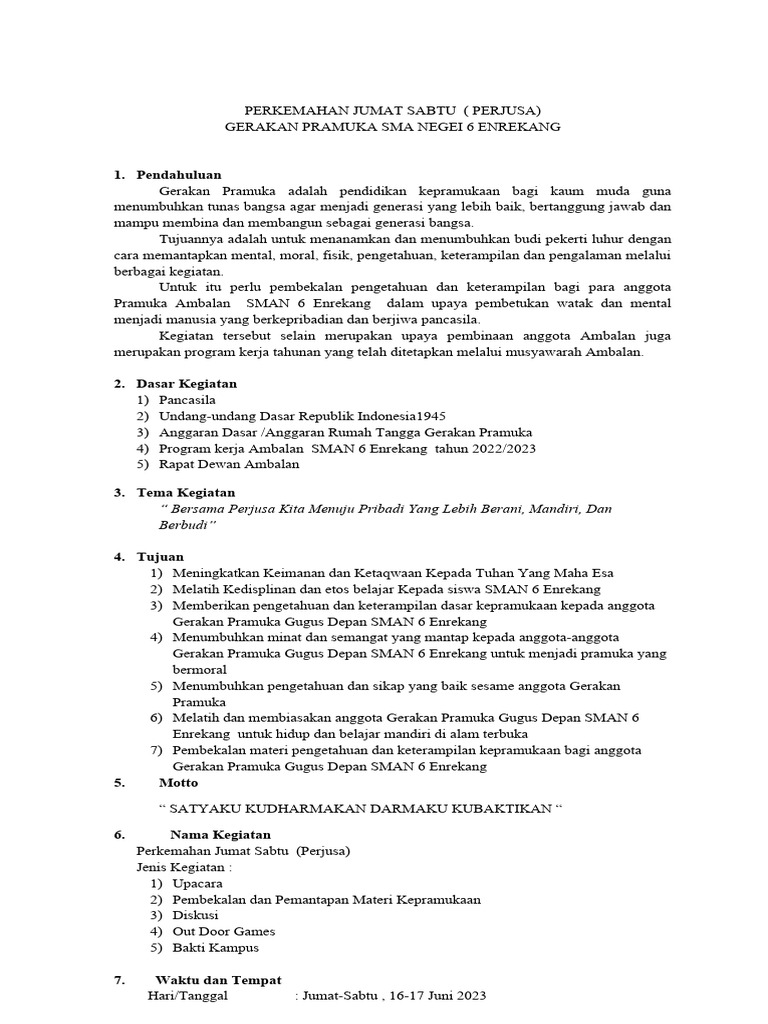 Proposal Perjusa | PDF