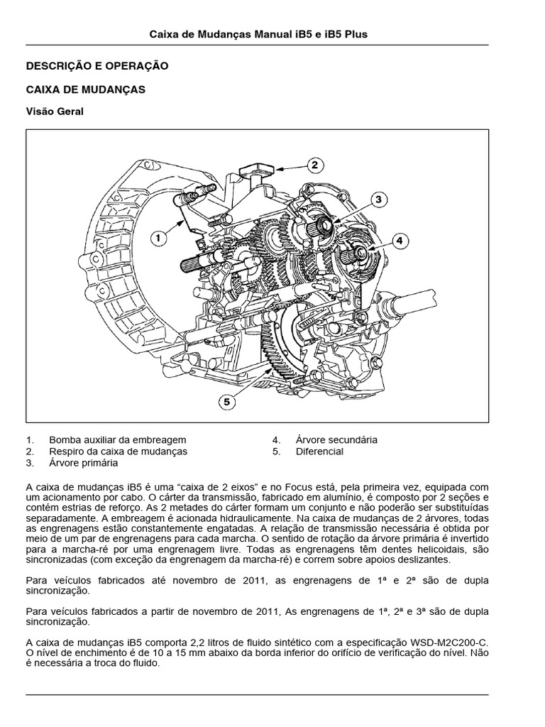 599da0b766b49 Descricao e Operacao Transmissao Ib5 e Ib5 Plus | PDF | Câmbio manual | Engenharia ...