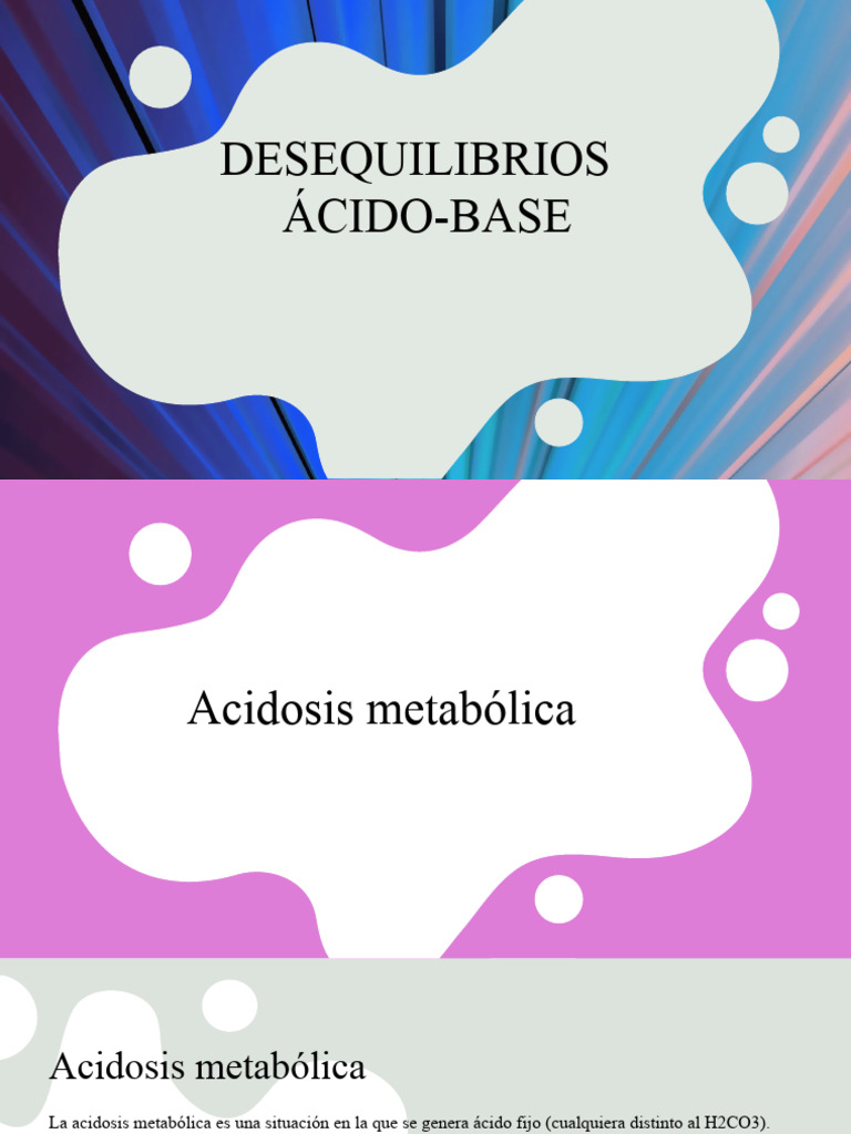 Desequilibrios Ácido-Base | PDF | Bioquímica | Química