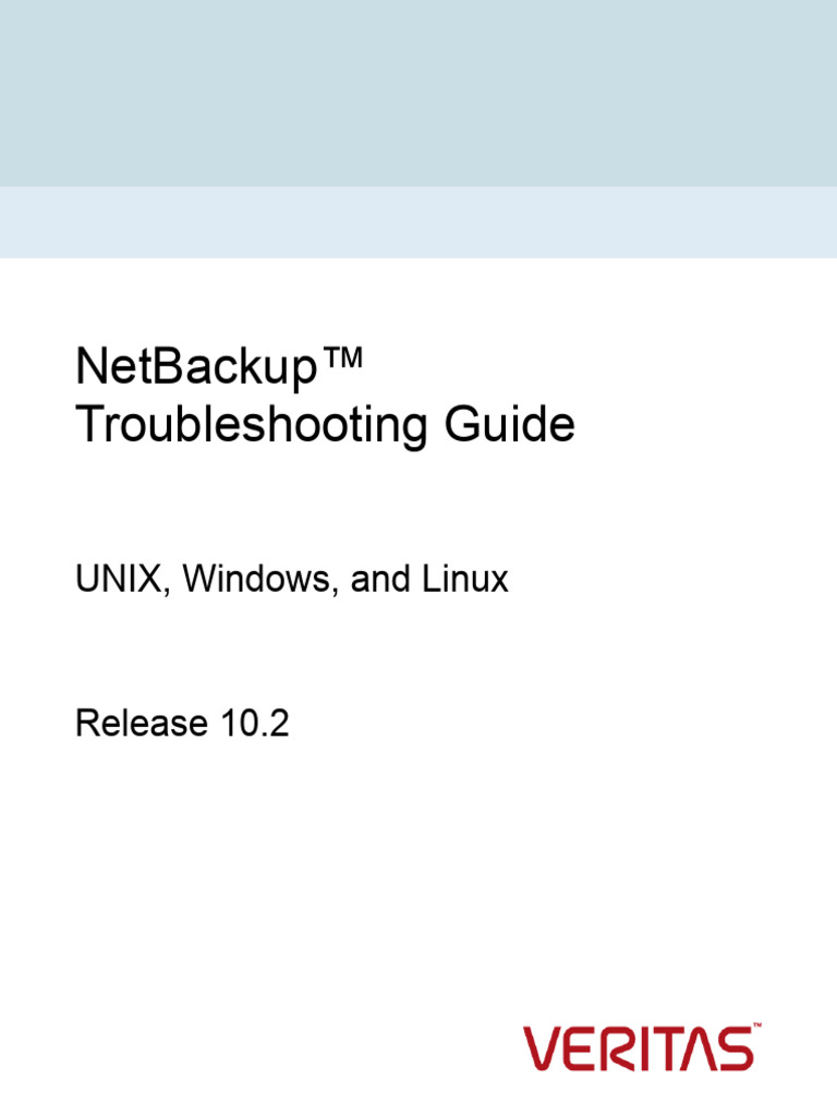 NetBackup102 Troubleshooting Guide | PDF | Proxy Server | Public Key Certificate