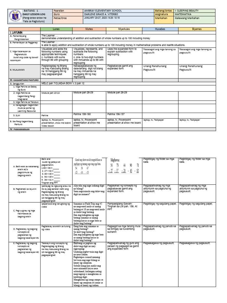 DLL in Math Week 10 q2 | PDF