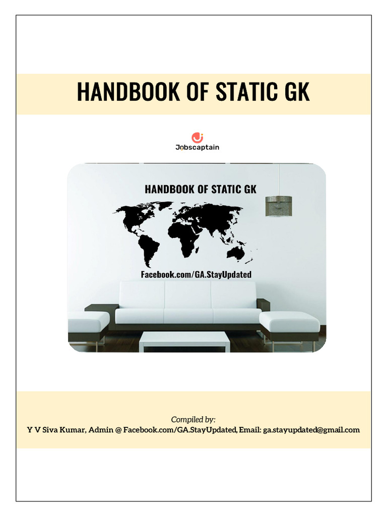 Handbook of Static GK | PDF
