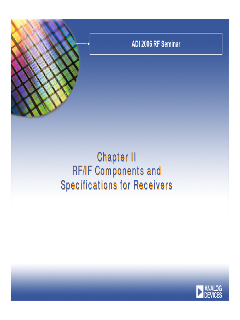 ChapterII-RFIF ComponentsAndSpecificationsForReceivers | PDF ...