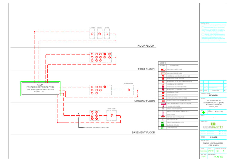 FA-10-005 - Single Line Diagram-10-003 | PDF | Active Fire Protection ...