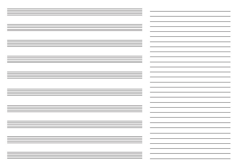 Hoja Pentagramada Mixta Apaisada | PDF