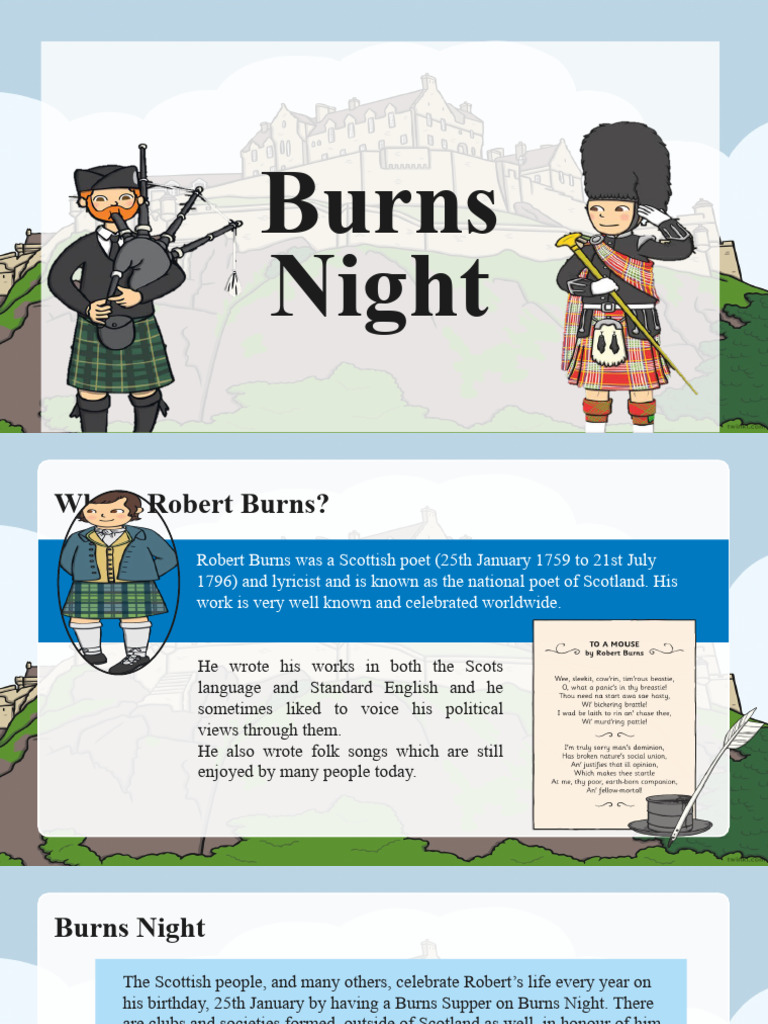 Burns Night | PDF | Robert Burns | Scotland
