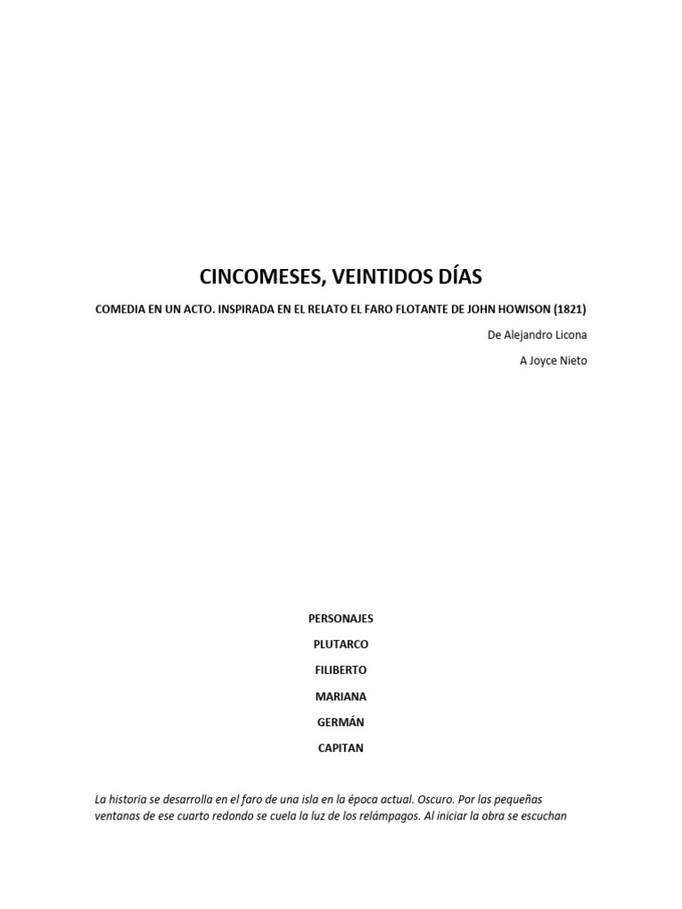 Cincomeses Veintidos Dias | PDF