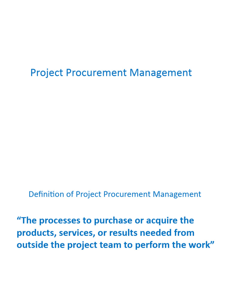 Project Procurement Essentials | PDF | Procurement | Request For Proposal