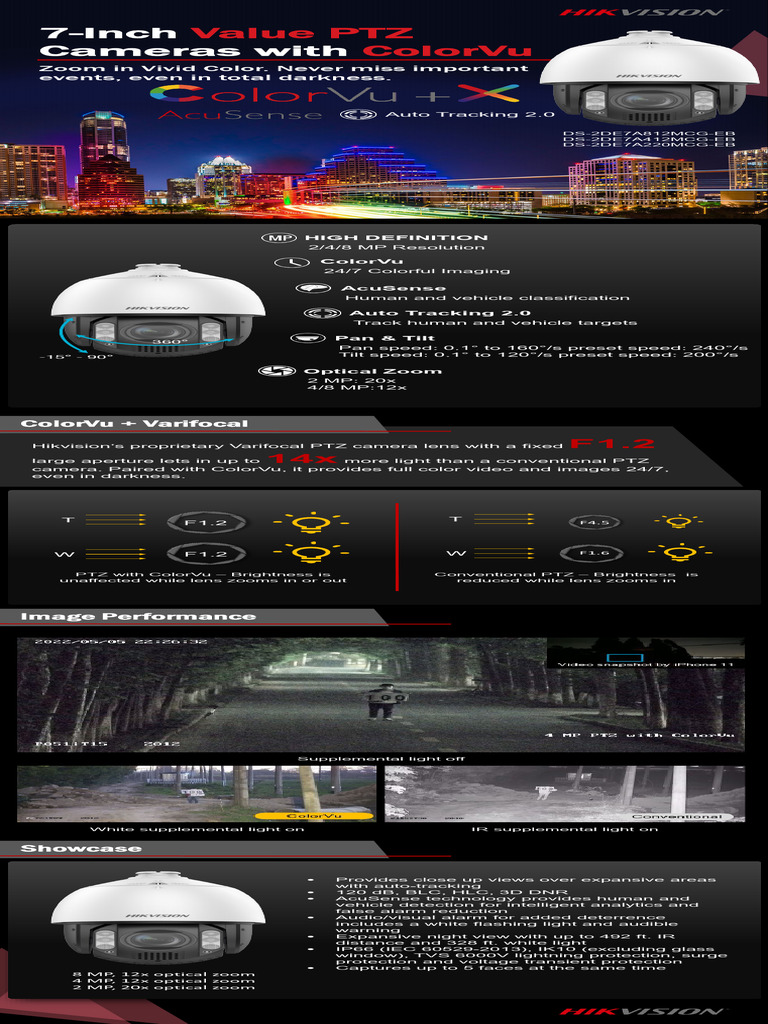 7-inch_value_ptz_camera_colorvu_one_swipe_v2 | PDF | Camera | Zoom Lens