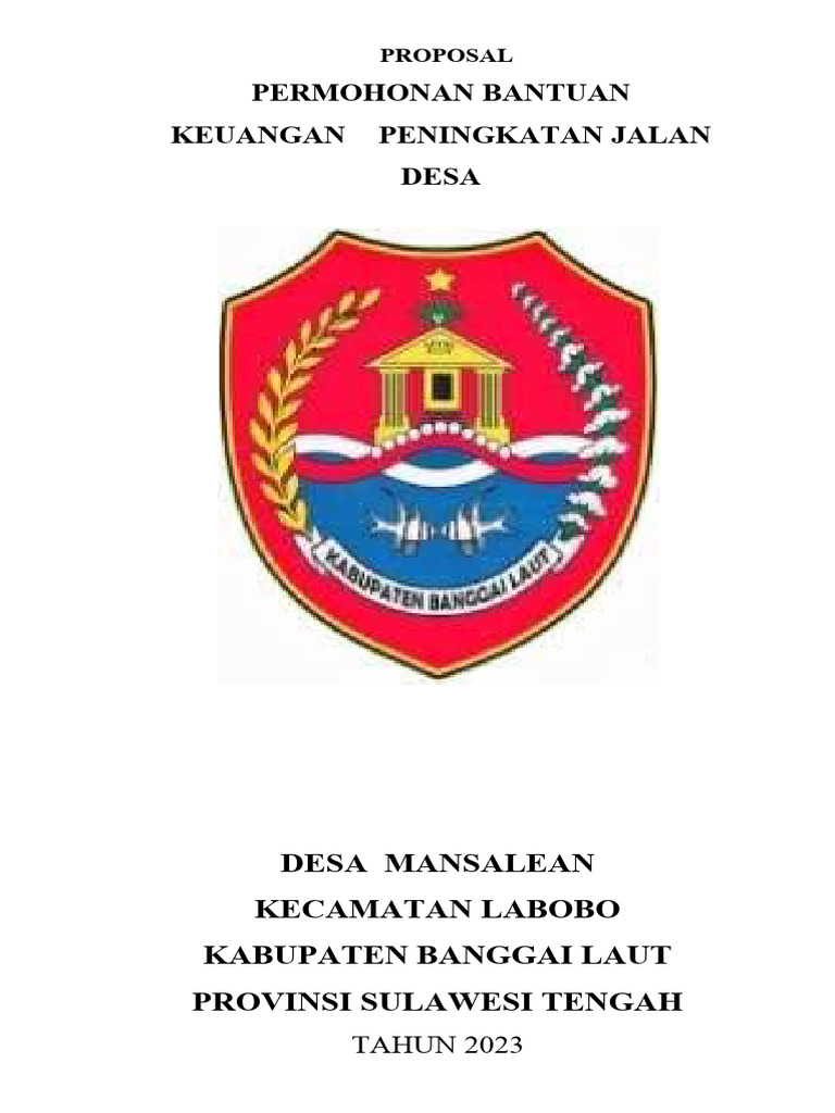 Proposal Bantuan Jalan Desa | PDF | Bisnis | Ilmu Sosial