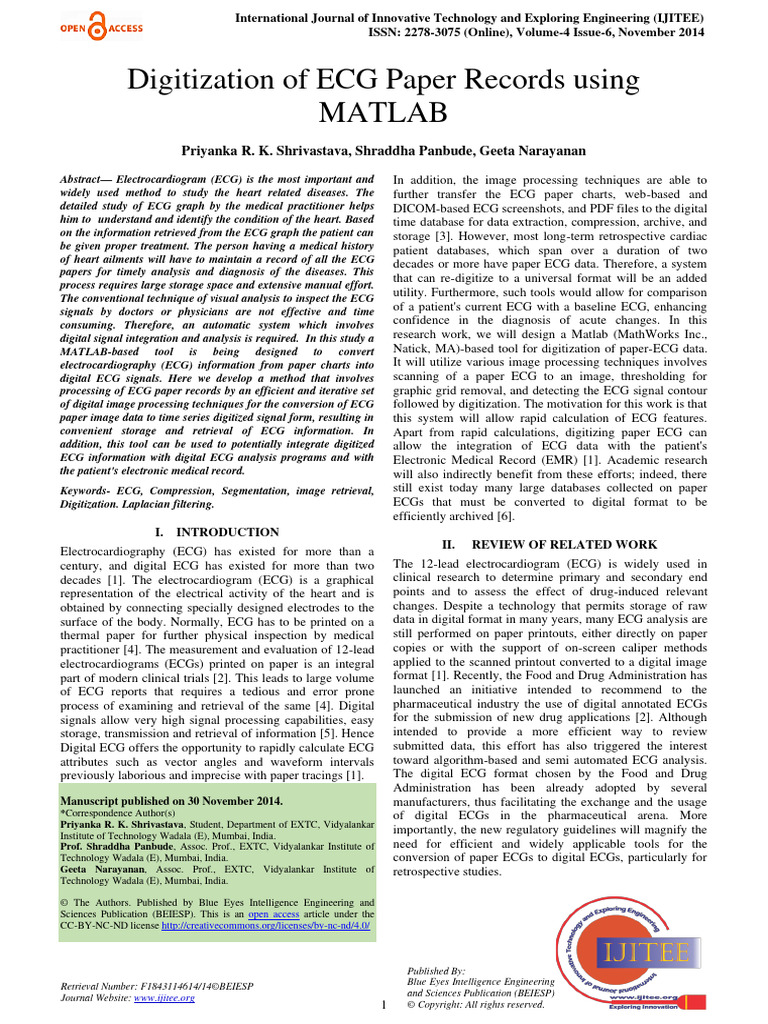 Ecg Paper 1 Pdf Electrocardiography Image Segmentation